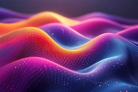 Graphical Representation Of A Coloured Sine Wave Ai Generative Stock