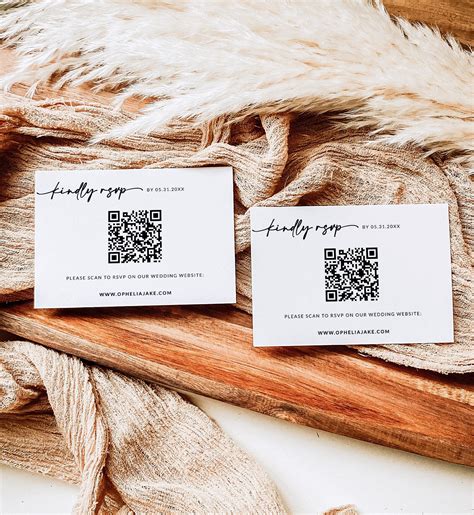 Minimalist RSVP QR Code Qr Card Qr Code Wedding Rsvp Qr Etsy UK