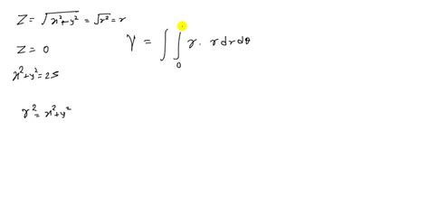 Solved Use A Double Integral In Polar Coordinates To Find The Volume Of The Solid Bounded By The