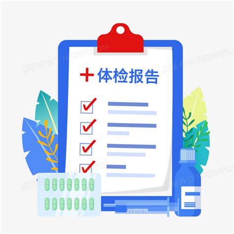 手绘卡通体检报告PNG图片素材下载 手绘PNG 熊猫办公