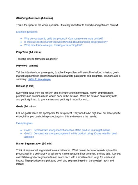 Product Sense Framework Pdf Market Segmentation Cognition