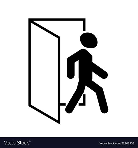 Logout Icon Vector Outline Logout Icon Editable Stroke Linear Stock