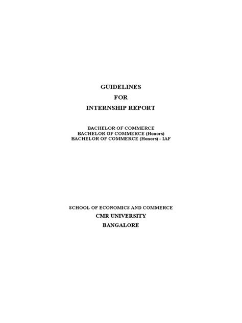 Internship Guidelines Pdf