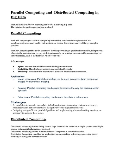 Parallelanddistributed Pdf Distributed Computing Parallel Computing
