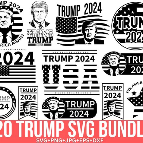 Trump Clipart Black And White Etsy