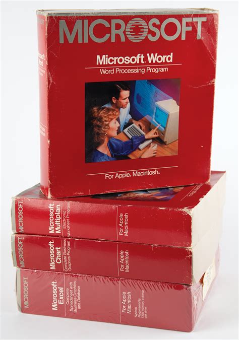 Apple Macintosh Microsoft Software Suite With Word Excel Chart