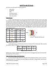 09 Lab 3 Pre Lab DC Circuits 1 Pdf Lab 3 Pre Lab DC Circuits For This Lab You Will Need