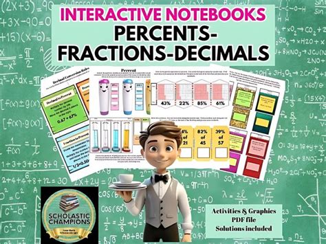 Percents Fractions Decimals Interactive Notebook Journal Middle School Math Teaching Resources