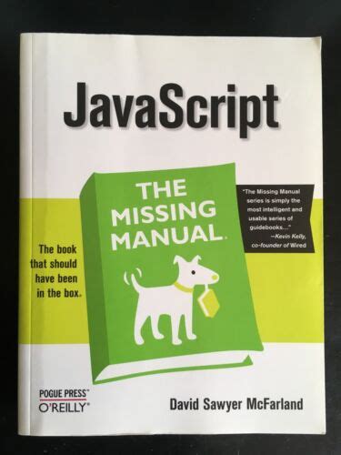 Javascript The Missing Manual By Mcfarland David Sawyer Ebay