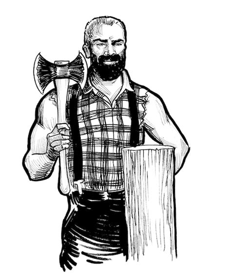 Premium Photo A Man Holding An Axe In His Hands