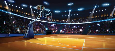 Indoor Basketball Court Concept Background Vector Art At Vecteezy