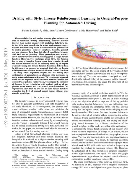 Driving With Style Inverse Reinforcement Learning In General Purpose Planning For Automated