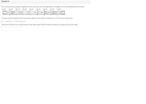 Question 6 Given The Following Heap Diagram Using