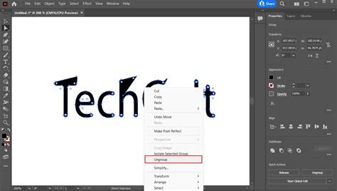 How To Outline Text In Adobe Illustrator Techcult