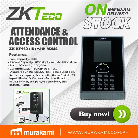 ZKTeco ZK KF ID With ADMS Attendance And Basic Access Control Murakami