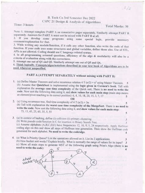 Btech Dec 2022 Com Cspc 21 Sem 3 Pdf Computer Science Mathematical Logic