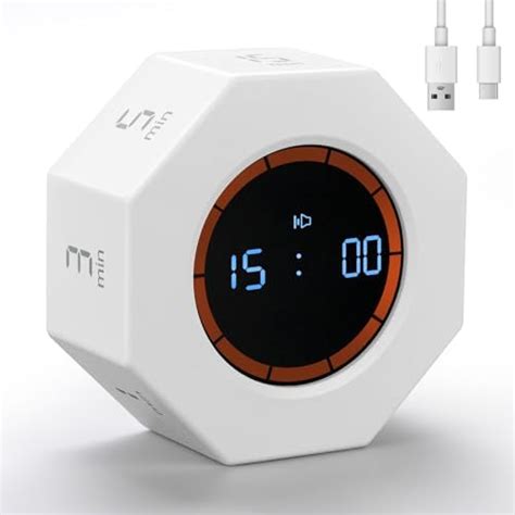 Kaflin Rechargeable Visual Timer 8 Angle Auto Rotating Screen With Gravity Sensor