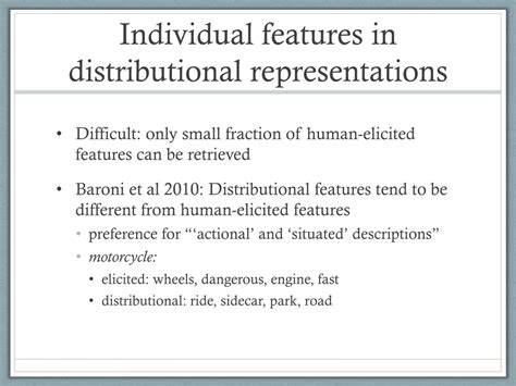 Ppt Are Distributional Dimensions Semantic Features Powerpoint Presentation Id 8812901