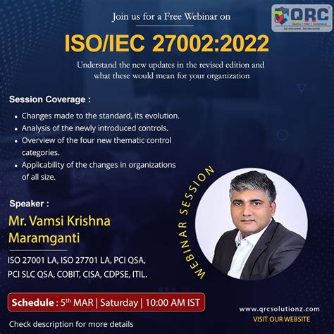 Bandita D On Linkedin Iso27002 Isostandards Isocertification Newrelease Webinaronline