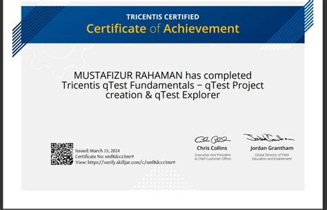 Completed Tricentis Qtest Fundamentals Mustafizur Rahaman Posted On The Topic Linkedin