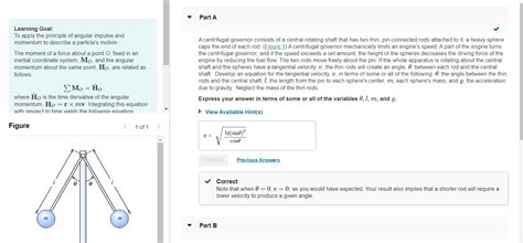 Solved Learning Goal To Apply The Principle Of Angular