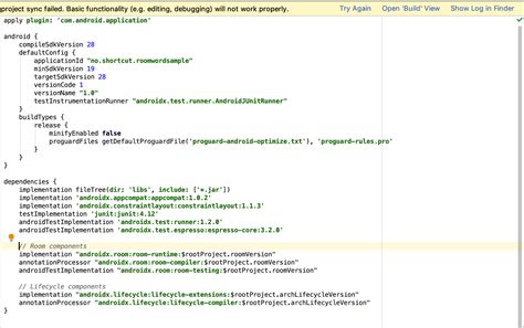 Android Room Tutorial Does Not Build Stack Overflow