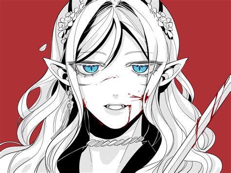 얼굴 빡 흑백톤칠 포인트컬러 물약 Crepe