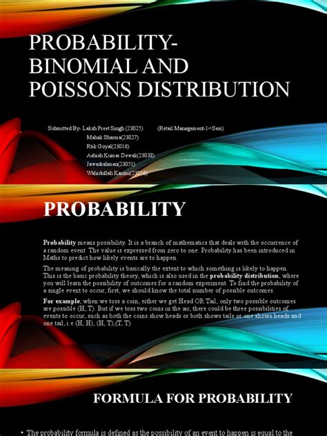 Binomial And Poissons Distribution Pdf Mean Poisson Distribution