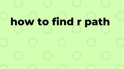 Solved How To Find R Path In R Sourcetrail
