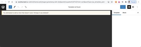 Mini Cart Block Edit Template Part Link Doesnt Work For Themes Dont Have Mini Cart Template