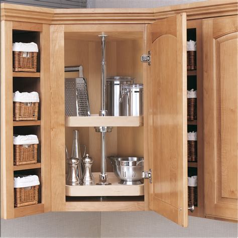 Rev A Shelf 2 Tier Wood D Shape Cabinet Lazy Susan At Lowes Com