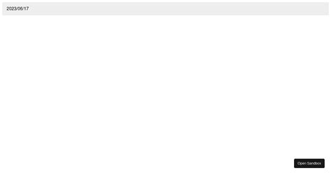 Datepicker Codesandbox