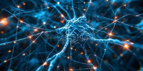 A Closeup Of Interconnected Neurons In The Brain Illustrating Critical Thinking And Information