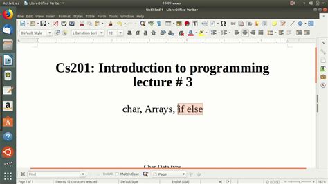 Cs201 Introduction To Programming Lecture 3 Youtube
