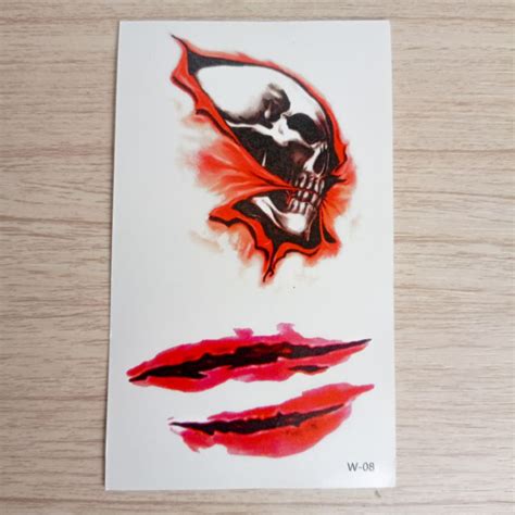Jual Grosir Termurah Tato Luka Stiker Tato Temporer Untuk Make Up Cosplay Helloween Prank
