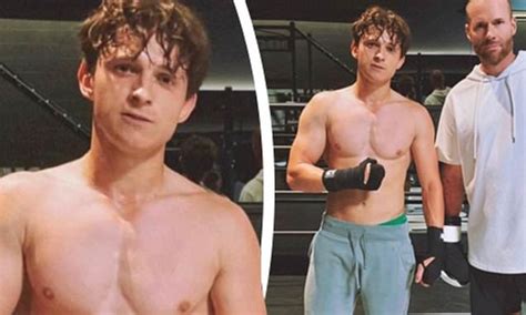 Tom Holland Shows Off His Impressive Physique In A Shirtless Workout