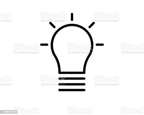 흰색 배경에서 격리된 전구 선 아이콘 벡터입니다 아이디어 기호 솔루션 사고 개념 조명 전기 램프 전기 빛 그래픽 디자인 웹 사이트 Ui를위한 트렌디 한 플랫 스타일 Eps