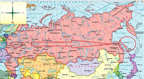 в каком направлении от москвы находится сахалин срочно Школьные Знания Com