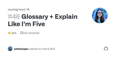 Glossary Explain Like Im Five · React 18 Rreactjs