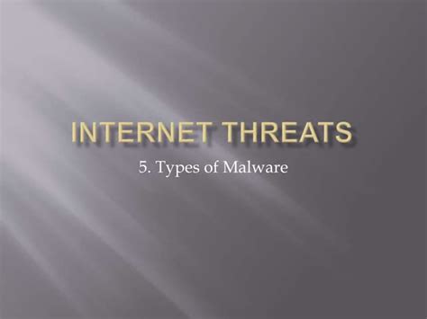Internet Threats Ppt