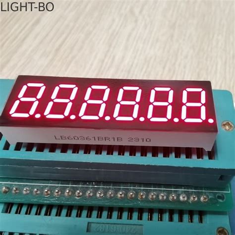 Energy Efficient Super Red Common Anode 6 Digit 7 Segment Led Display