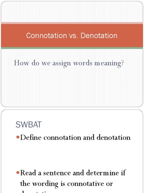 Connotation Vs Denotation Guide Pdf Snake