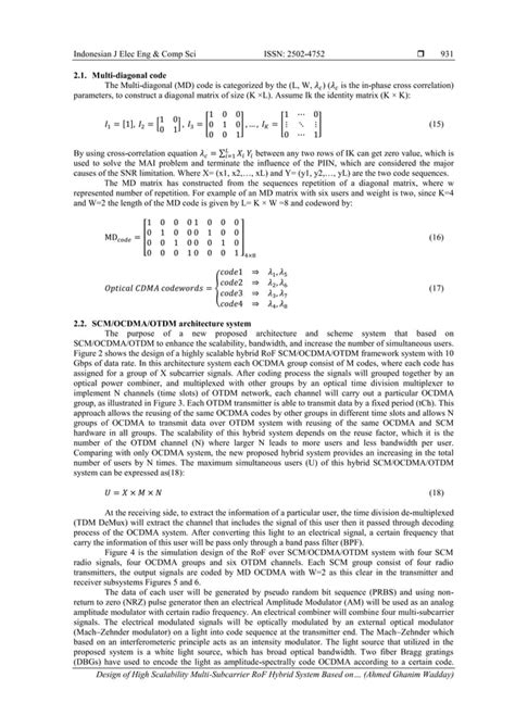 design of high scalability multi subcarrier rof hybrid system based on
