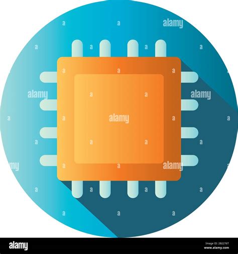 Motherboard Block Gradient Style Icon Design Technology Equipment Hardware Data Information