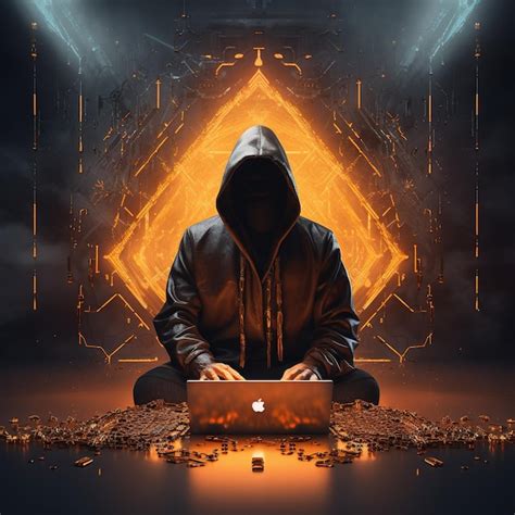 Premium AI Image A Hacker In Abstract Feelings Turns Into A Digital Flow Background Hacker