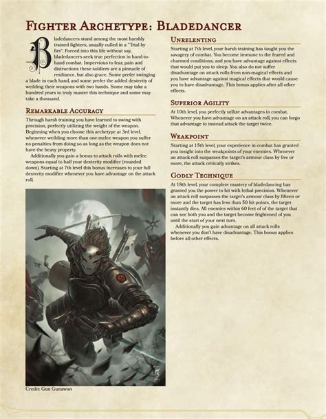 Developing A Homebrew Fighter Subclass For My 5e Campaign Dndhomebrew