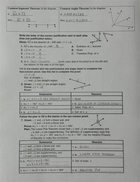 Basic Geometry Definitions Worksheet Answers — Db
