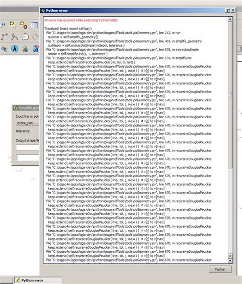 Ftools Simplify Geometries Tool Crashesfreezes Qgis Or Throws A Pyhton Error · Issue 12553
