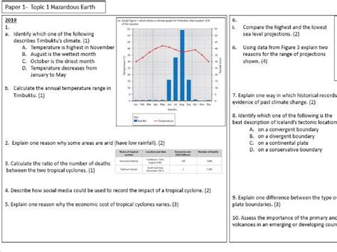 Gcse Geography Edexcel B Revision Booklet With Exam Questions Topic 1