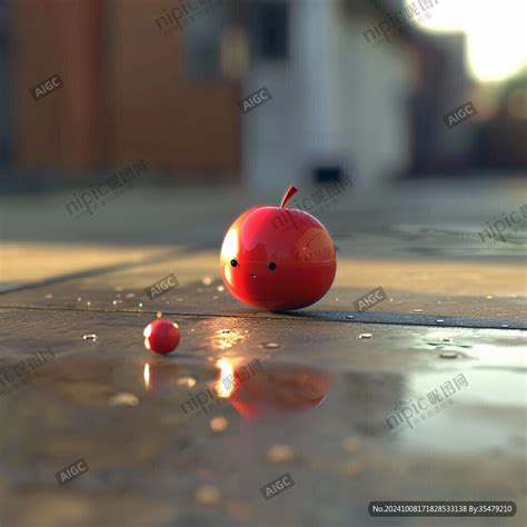 Ai创作图光影红果 红球儿 一颗红色果子 光影果实 一颗红果 果实光影 阳光水珠 水珠果实 一只小蕃茄 抓拍水珠 水珠子 红色水珠 唯美红果实 逆光下的红果 番茄光影 昵图网